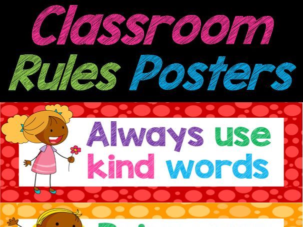 Classroom Rules Posters Flashcards Decor Editable PPT Back To 