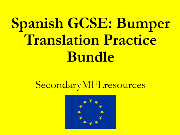 Spanish GCSE Translation Bundle: sentence drills & exam passages into ...