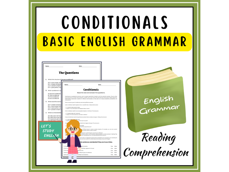 Conditionals Reading Comprehension Passages & Questions Worksheets ...