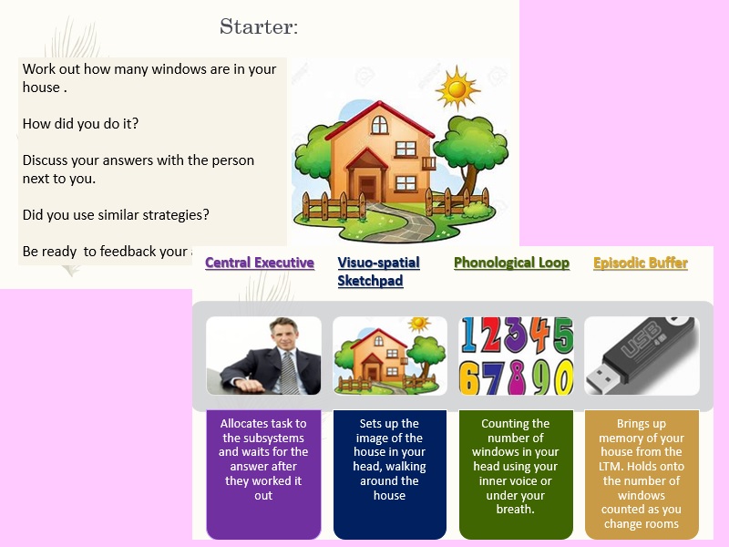The Working Memory Model AQA Psychology AS Level Teaching Resources The Working Memory Model AQA Psychology AS Level Teaching Resources