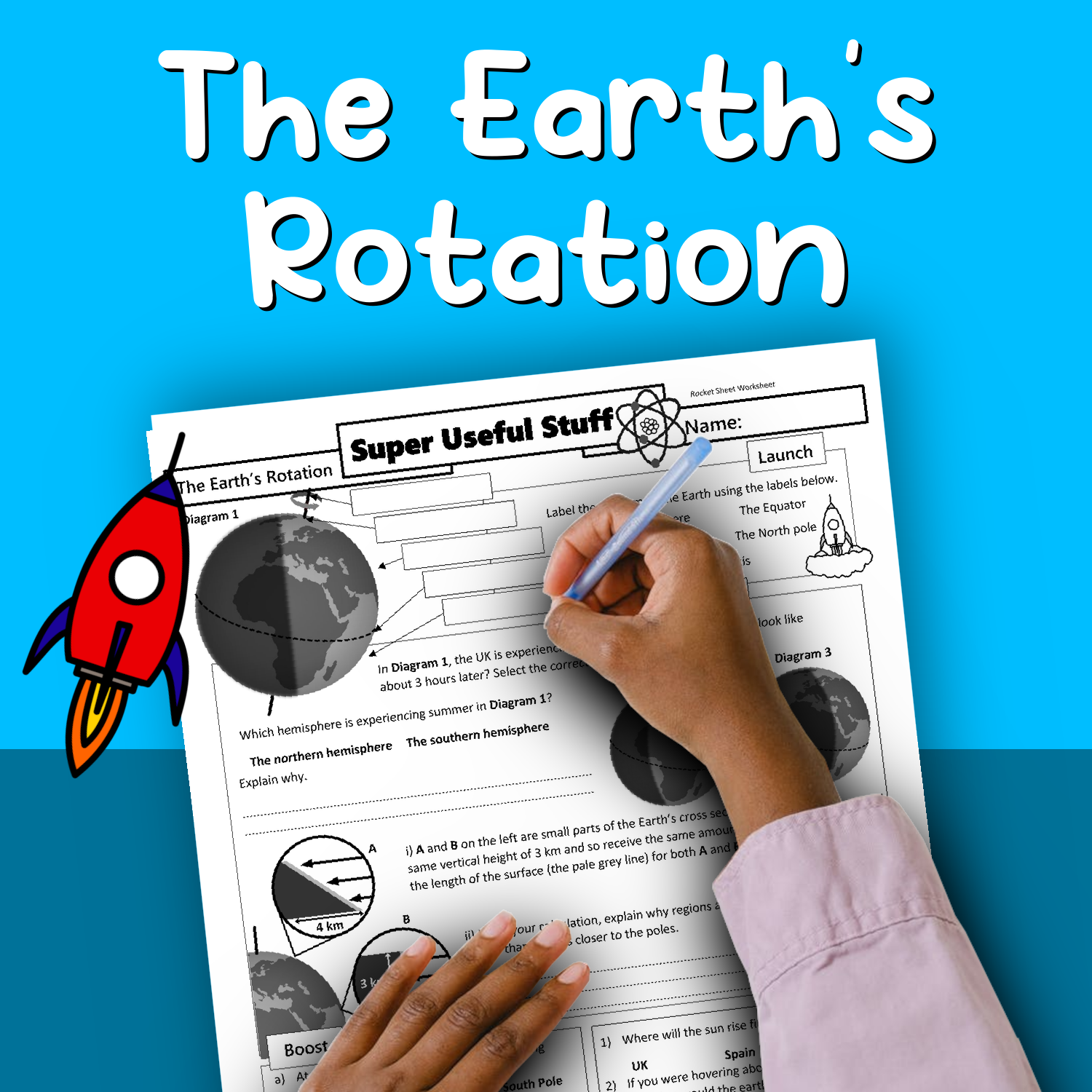 The Earth's Rotation Worksheet GCSE Science | Teaching Resources