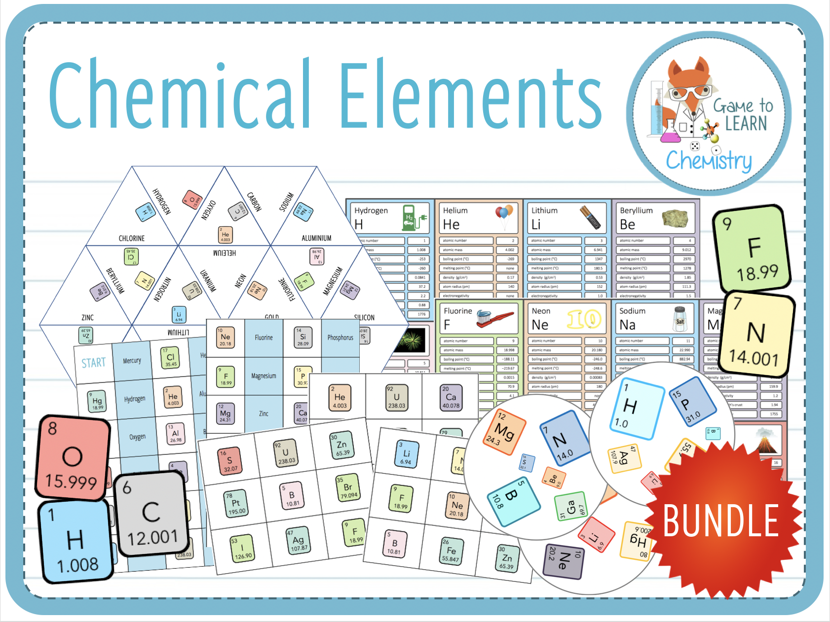 Chemical Elements - 5x Games and activities | Teaching Resources