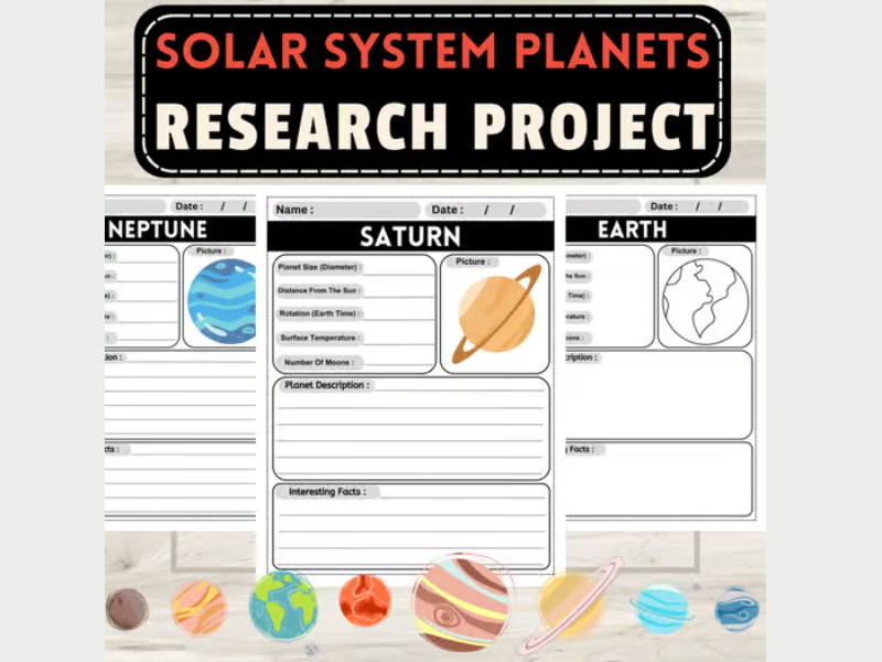 Solar System Planets Research Project Templates | Astronomy Science ...