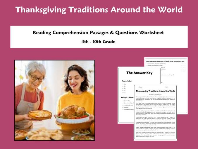 Thanksgiving Traditions Around the World: Reading Comprehension ...