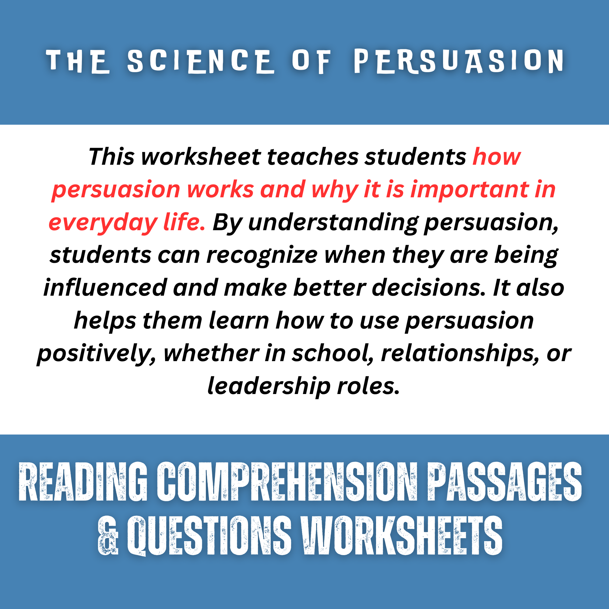 The Science of Persuasion -Psychology and Human Behavior Reading ...