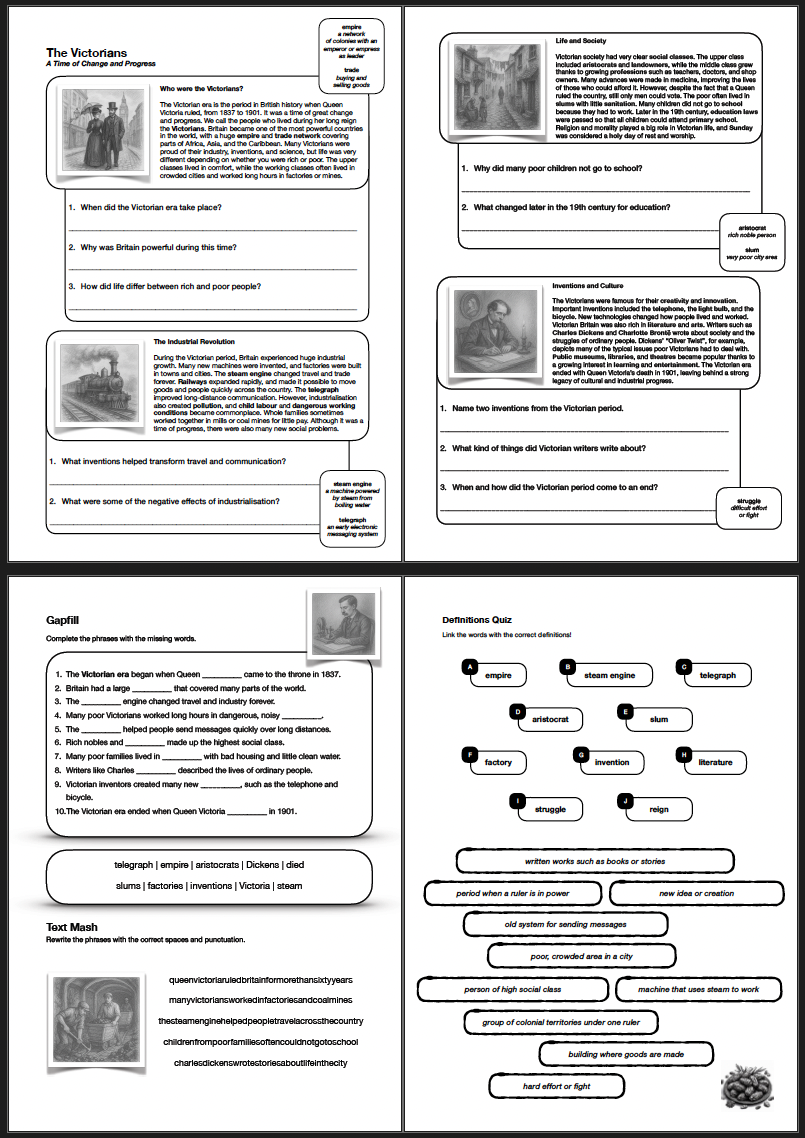 English - The Victorians (EFL, TEFL, ESOL) | Teaching Resources