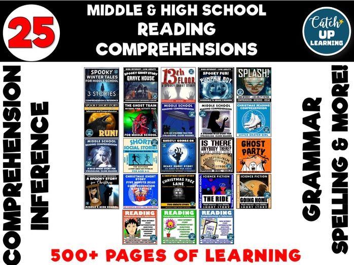 Reading Comprehension Passages Short Stories for Older Reluctant ...