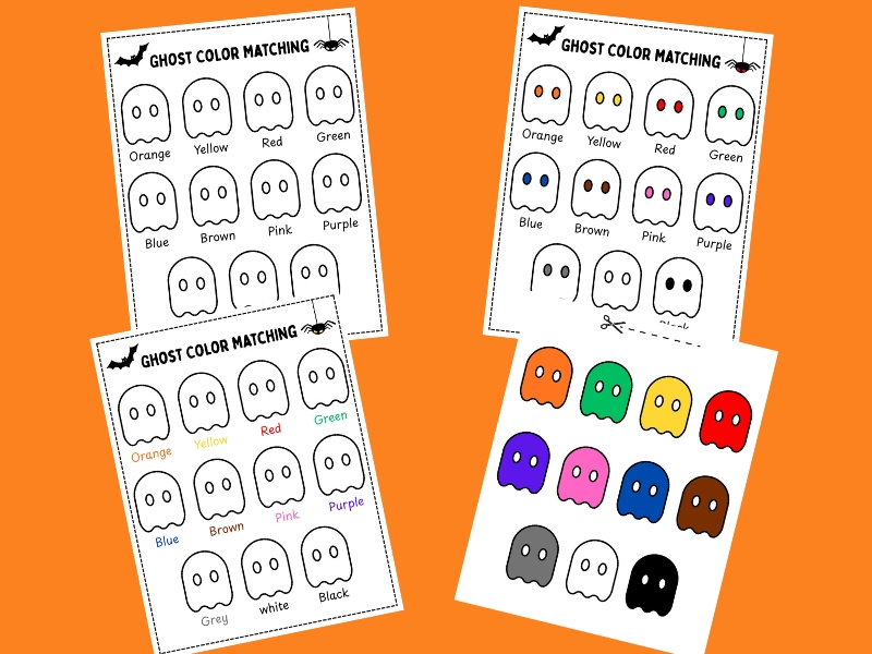 Ghost Color Matching Activity & Halloween Craft | Teaching Resources