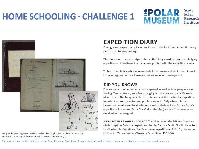 Expedition Diary: Home School Challenge | Teaching Resources
