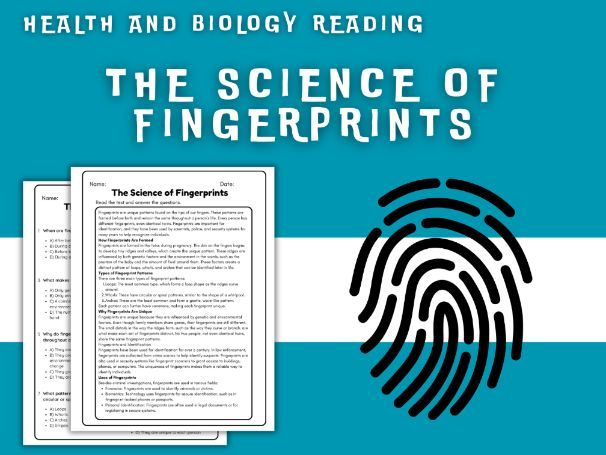 The Science of Fingerprints - Health Reading Worksheet | Teaching Resources