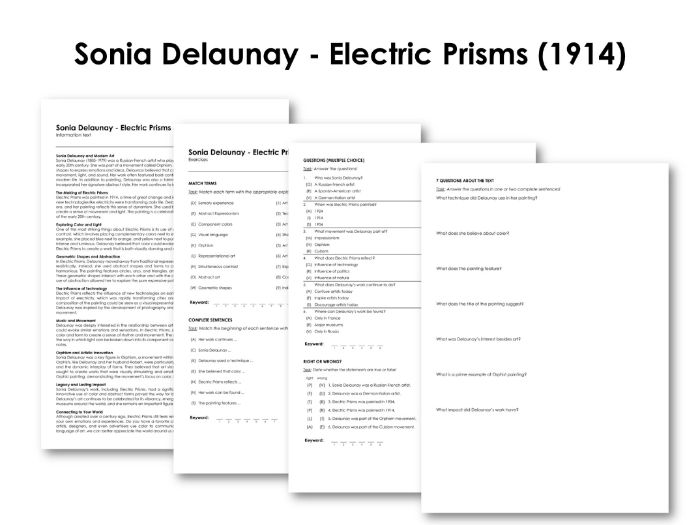 Sonia Delaunay - Electric Prisms (1914) | Teaching Resources