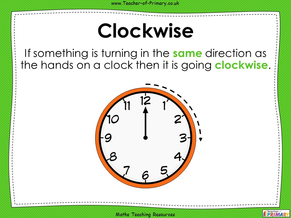 Clockwise And Anti clockwise KS1 Teaching Resources