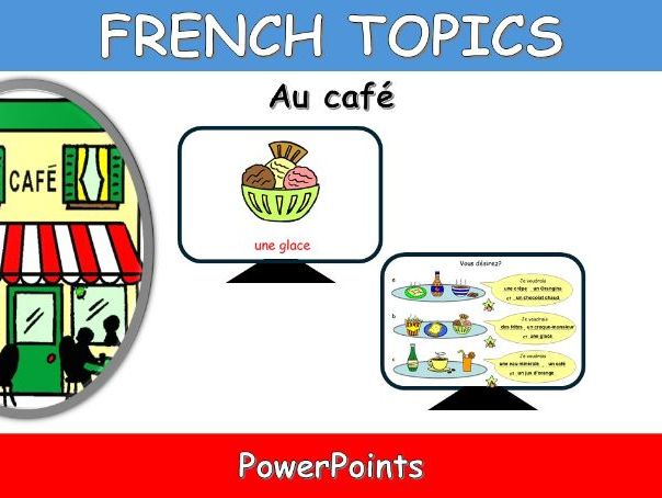 FRENCH TOPICS: AU CAFE-AT THE CAFE-POWERPOINTS | Teaching Resources