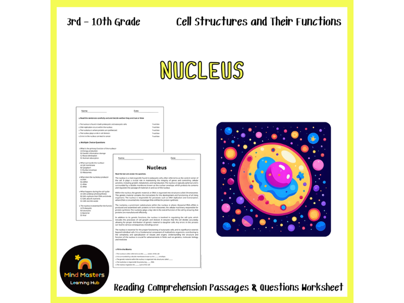 Nucleus Reading Comprehension Passages & Questions Worksheets ...