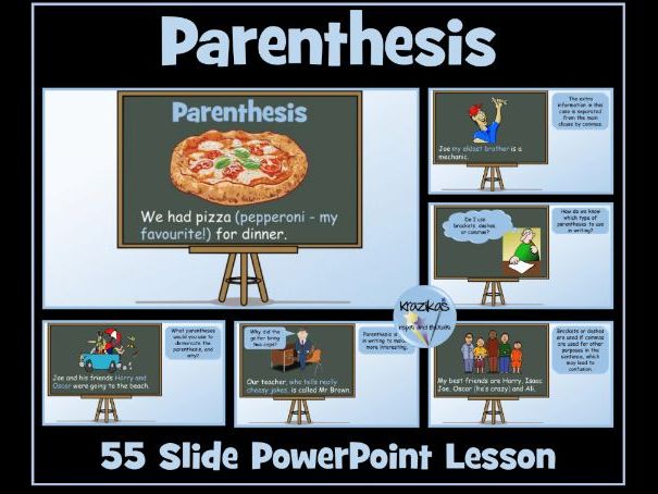 Parenthesis - Brackets, Commas, Dashes | Teaching Resources