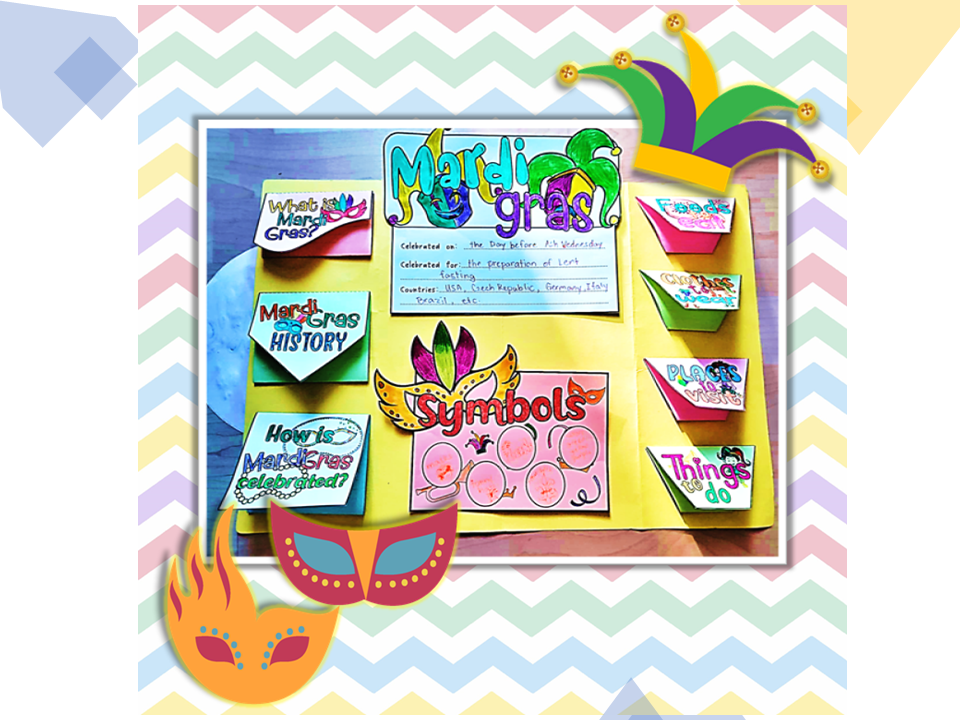 Mardi Gras Lapbook with Reading Comprehension Worksheets | Teaching ...