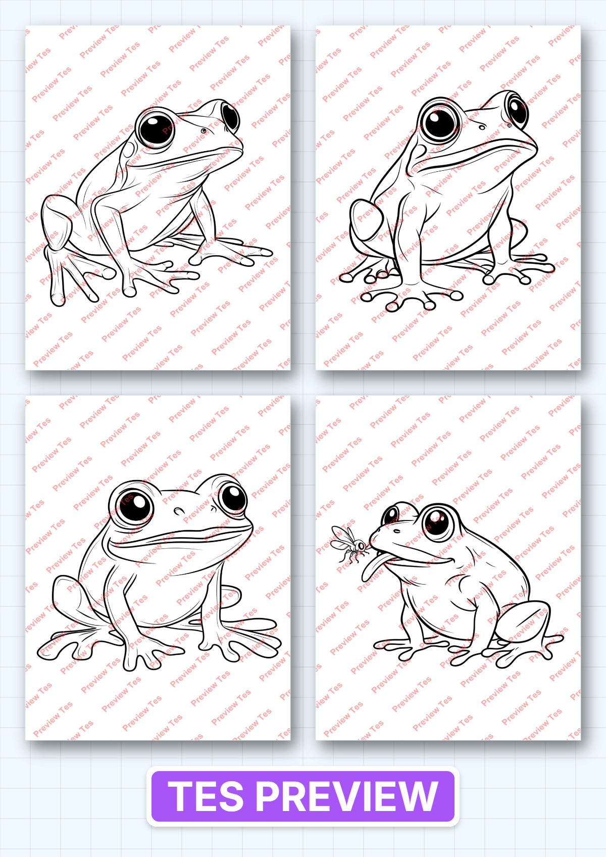 Frog Coloring Pages | Cute Amphibian Art Activity Worksheets for Kids ...