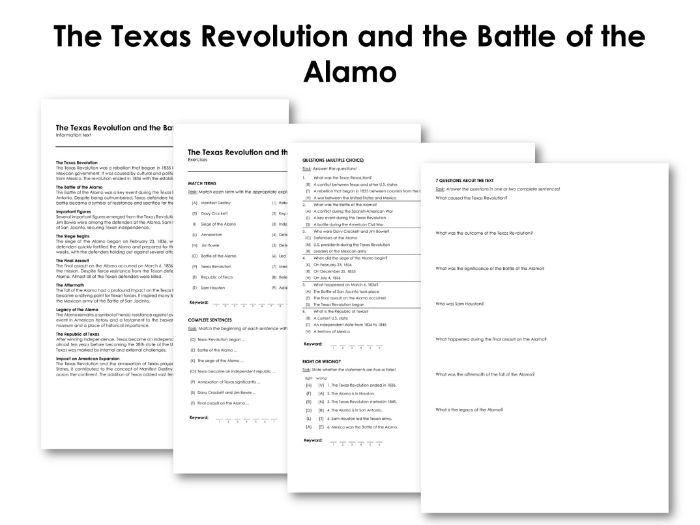 The Texas Revolution and the Battle of the Alamo | Teaching Resources