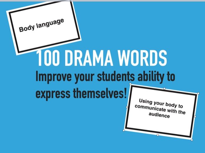 100 Drama Words Flash Cards | Teaching Resources