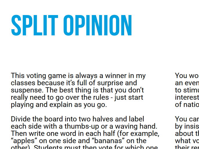 No Prep: Games for English and E.F.L. Classrooms | Teaching Resources