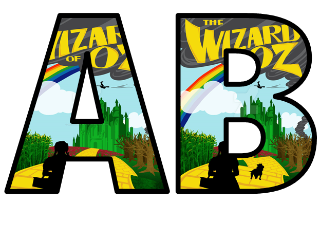 NEW Wizard of Oz Book Design New Display Lettering Whole Alphabet ...