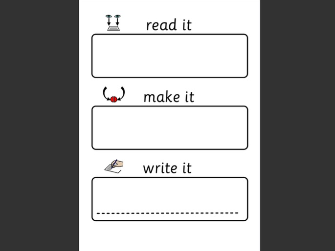 Read it, Make it, Write it! | Teaching Resources