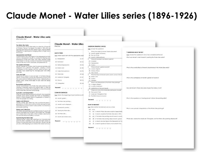 Claude Monet - Water Lilies series (1896-1926) | Teaching Resources