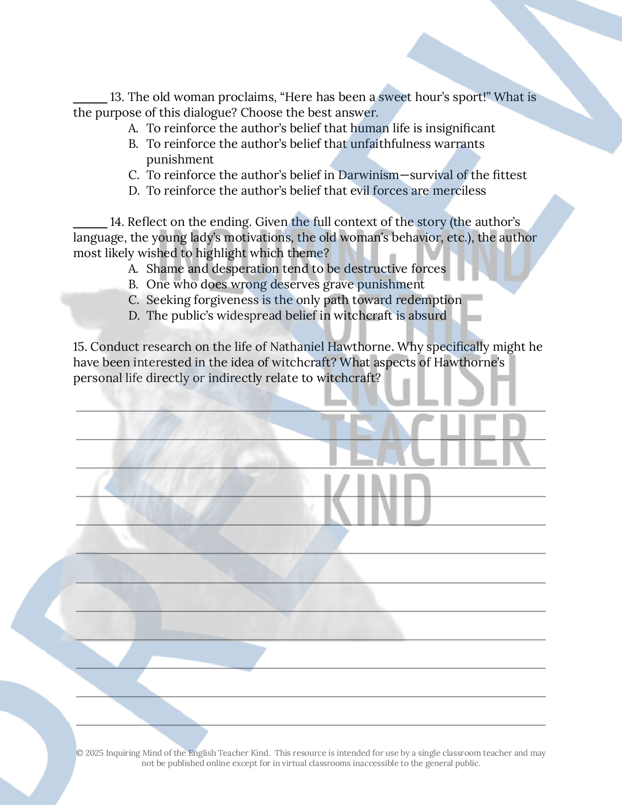 "The Hollow of the Three Hills" by Nathaniel Hawthorne Close Reading ...