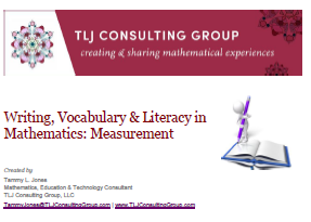 Writing, Vocabulary & Literacy in Mathematics: Measurement (Int ...