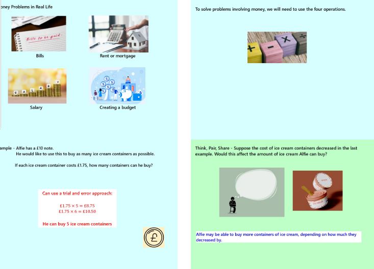 Money Questions Maths GCSE PowerPoint ActivInspire Lesson 