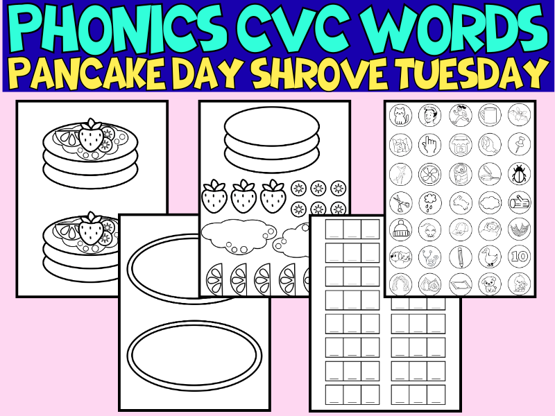 Pancake Day Phonics CVC Words Craft | Shrove Tuesday Literacy Activity ...