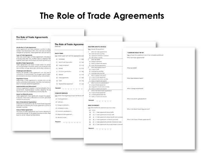 The Role of Trade Agreements | Teaching Resources