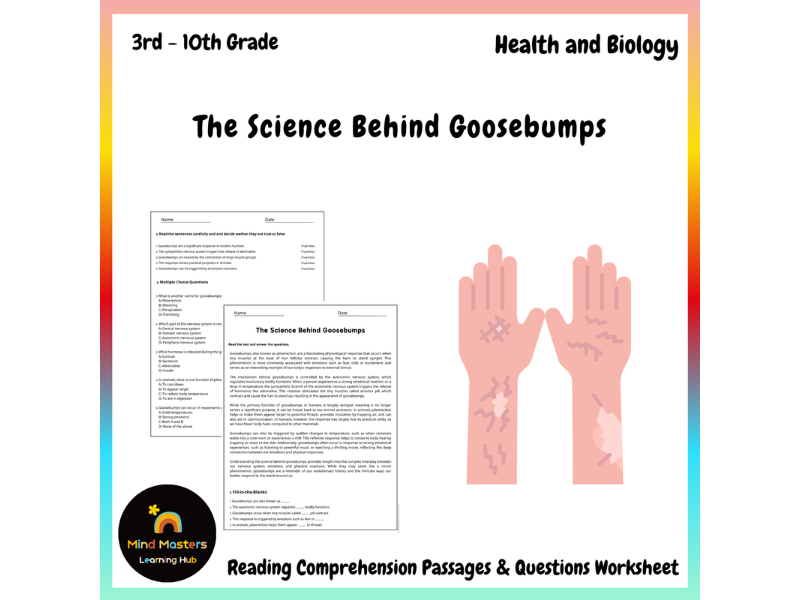 The Science Behind Goosebumps Reading Comprehension Passages ...
