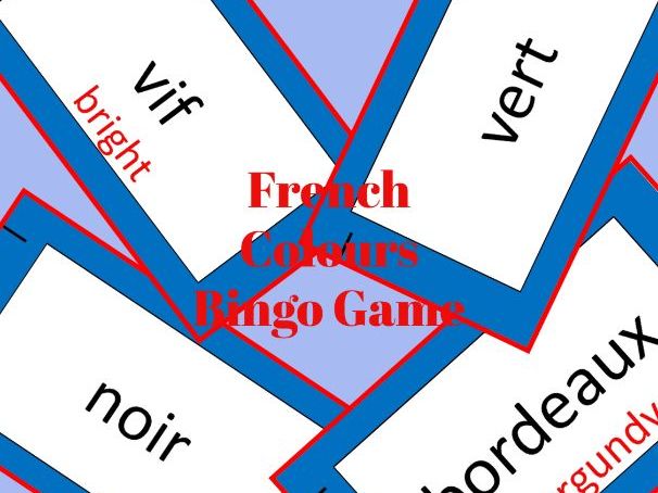French Colours Bingo Game Activity | Teaching Resources