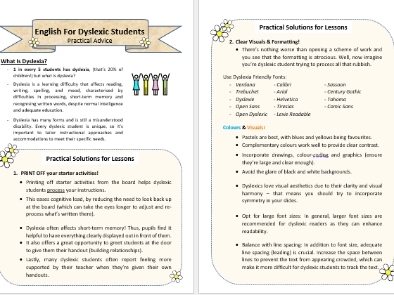 Dyslexia & Teaching: Practical Solutions | Teaching Resources