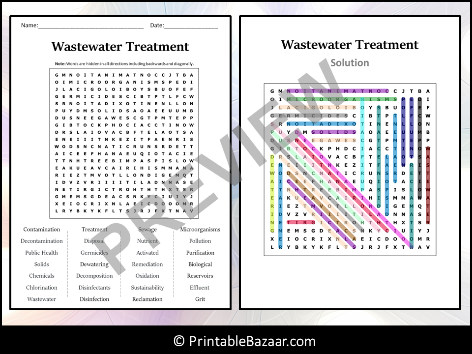 Water Treatment Worksheet Pdf at Katie Butters blog