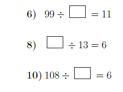 Division: Finding missing numbers worksheets (with solutions ...