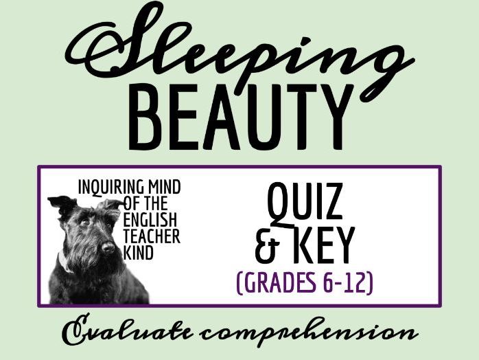 "Sleeping Beauty" Quiz and Answer Key (Grimm's Fairy Tale | Short Story ...
