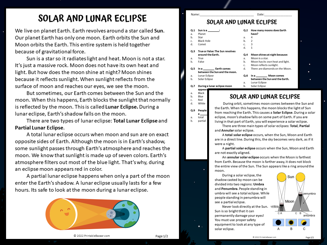 Solar Eclipse 2024 Activities Reading Passages Total Vrogue co