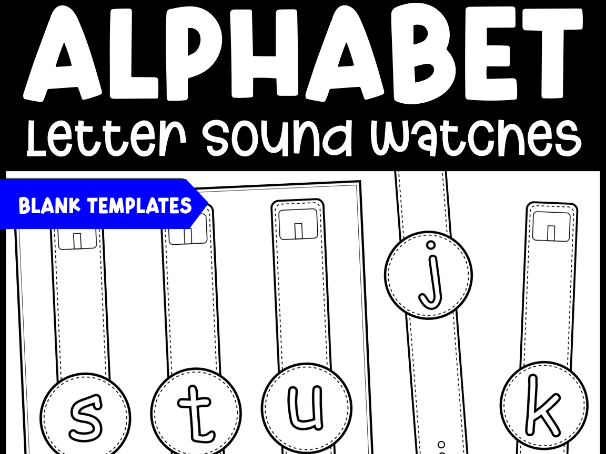 Alphabet Letter Sound Watch Templates - Lowercase Phonics & Beginning ...