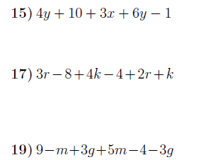 Collecting like terms worksheet no 4 (with solutions) | Teaching Resources