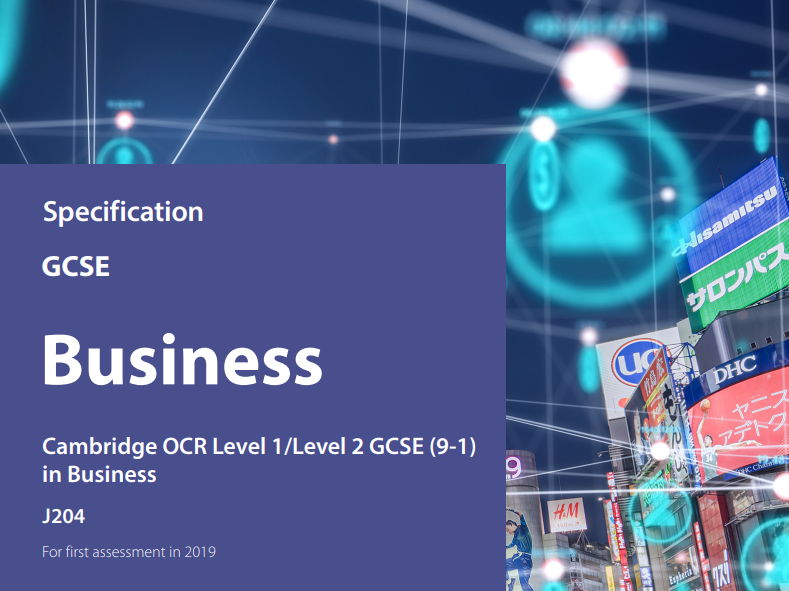 OCR GCSE BUSINESS -KEY TERMS (9-1) J204 | Teaching Resources