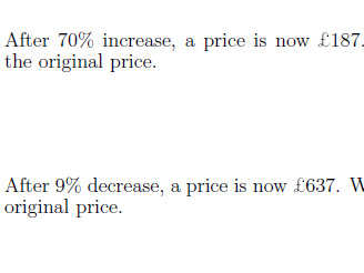 Calculating the original value worksheet (with solutions) | Teaching ...