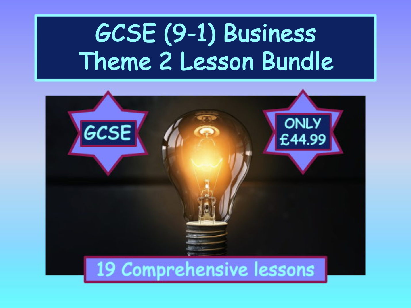 GCSE 9-1 Business - Theme 2 Lesson Pack (Topics 1-5) - 19 lessons ...