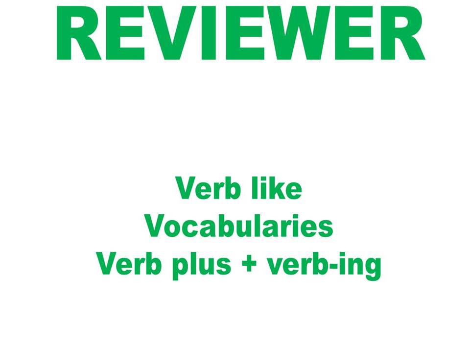 Verb Like Vocabularies Verb Plus Verb ing Teaching Resources