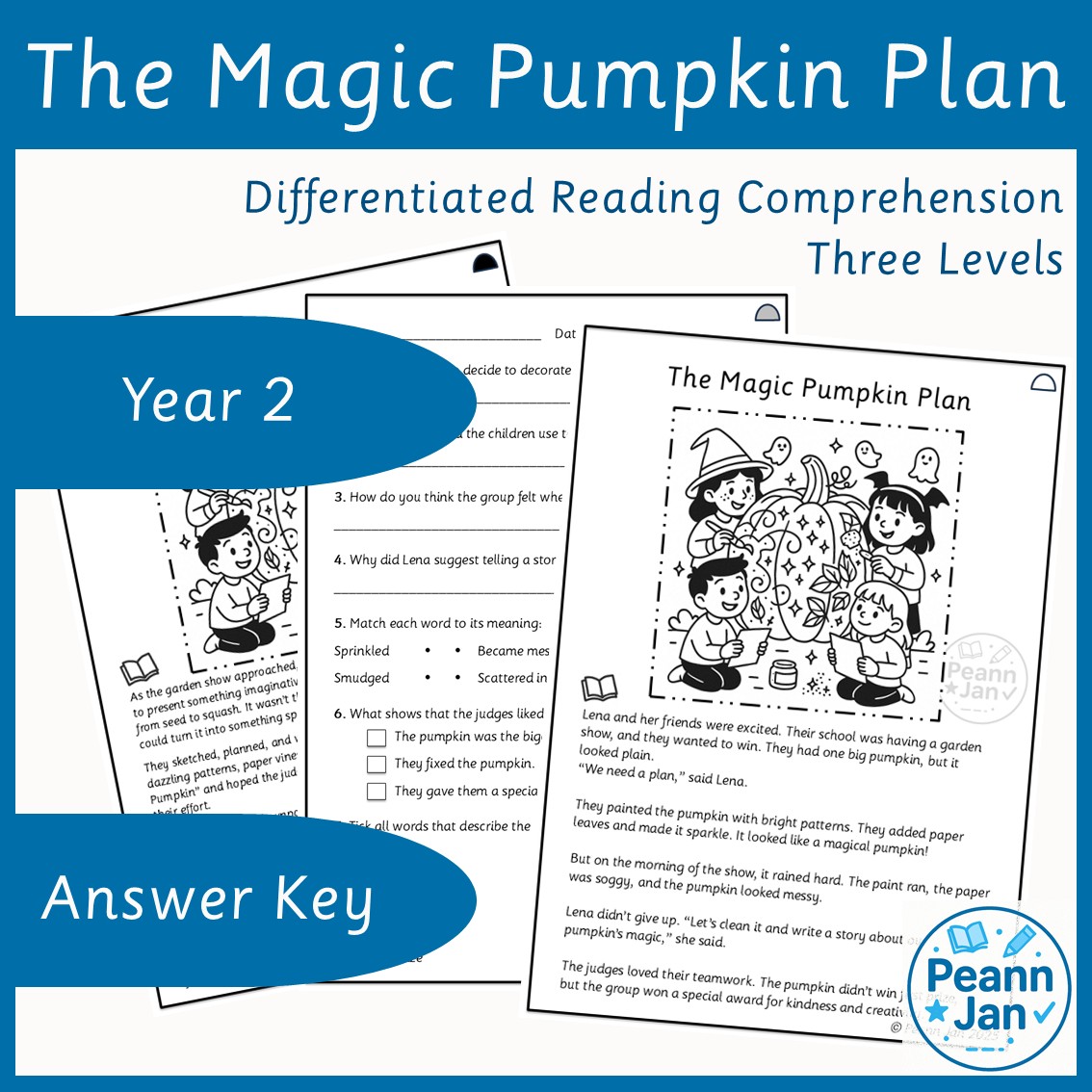 Year 2 Reading Comprehension - The Magic Pumpkin Plan | Teaching Resources