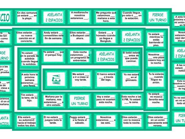 Future Continuous Tense Spanish 4 Worksheet-2 Game-1 Exam Bundle ...
