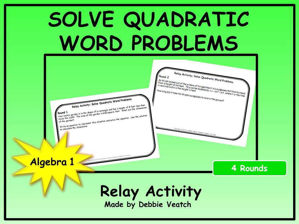 Problem Solving Quadratic Equations Tes - Tessshebaylo