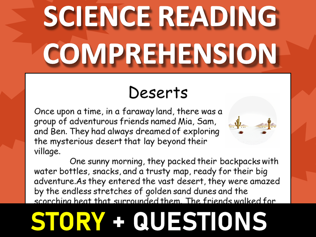 Deserts Reading Science Story Comprehension Questions Worksheet ...