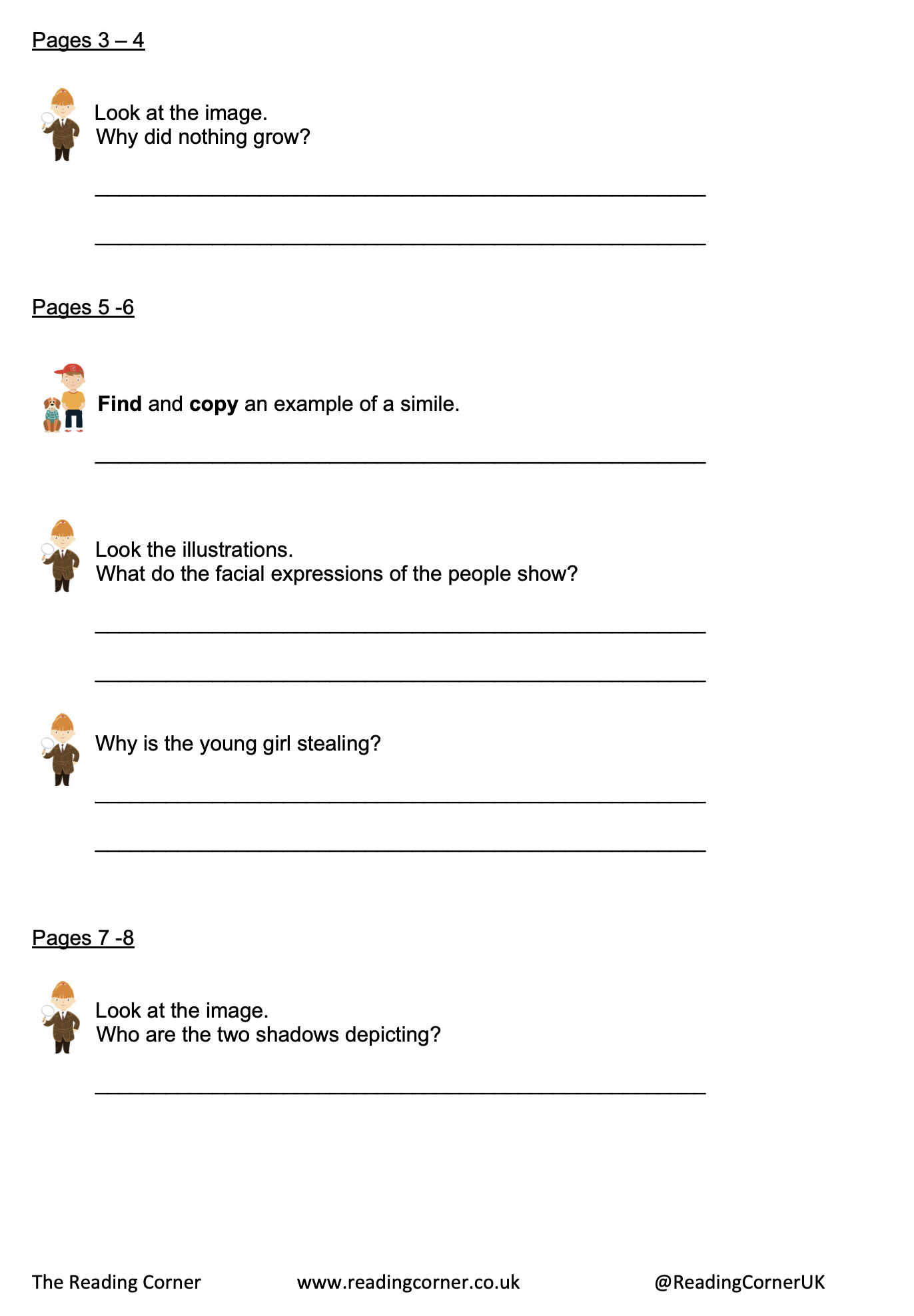 The Promise by Nicola Davies Reading Comprehension Questions and ...